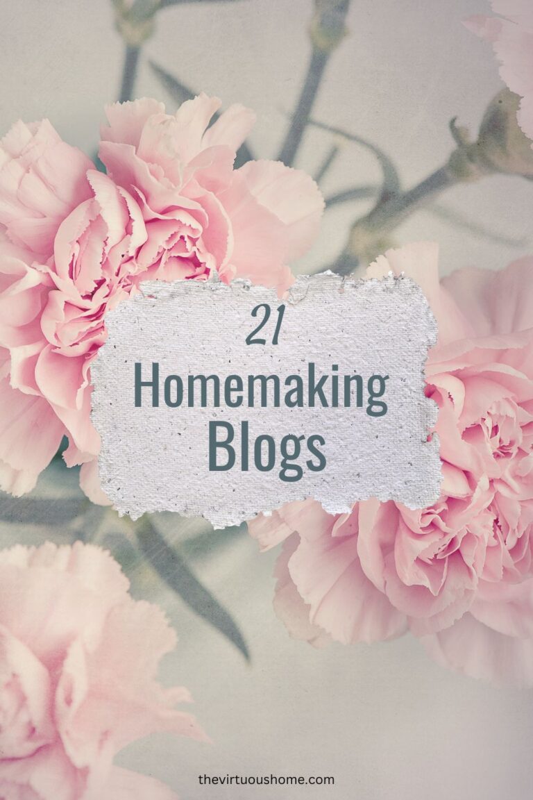 21 Homemaking Blogs that will Help You as a Homemaker - The Virtuous Home