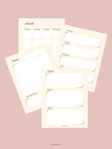 Printable Planner Pages for your Homemaking Binder - The Virtuous Home