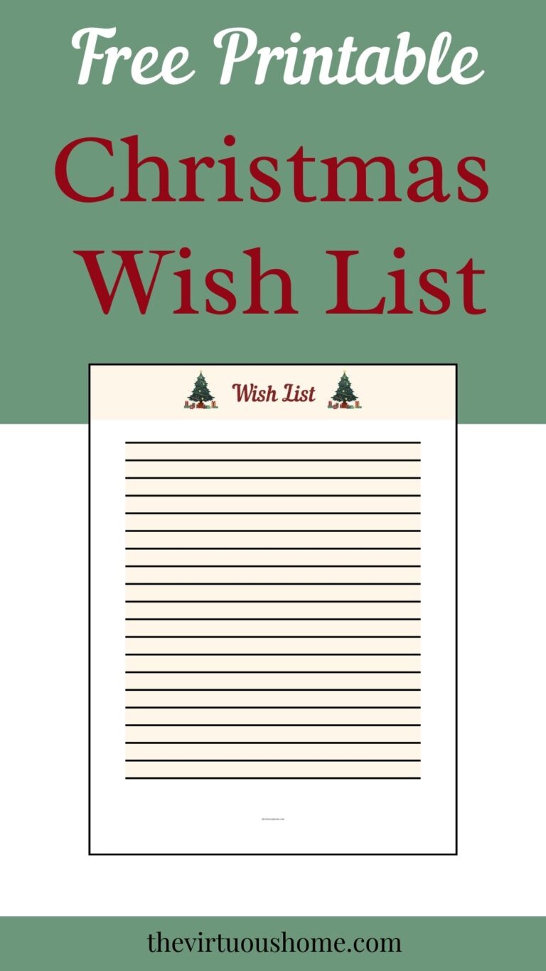 Free Printable Christmas Wish List - The Virtuous Home