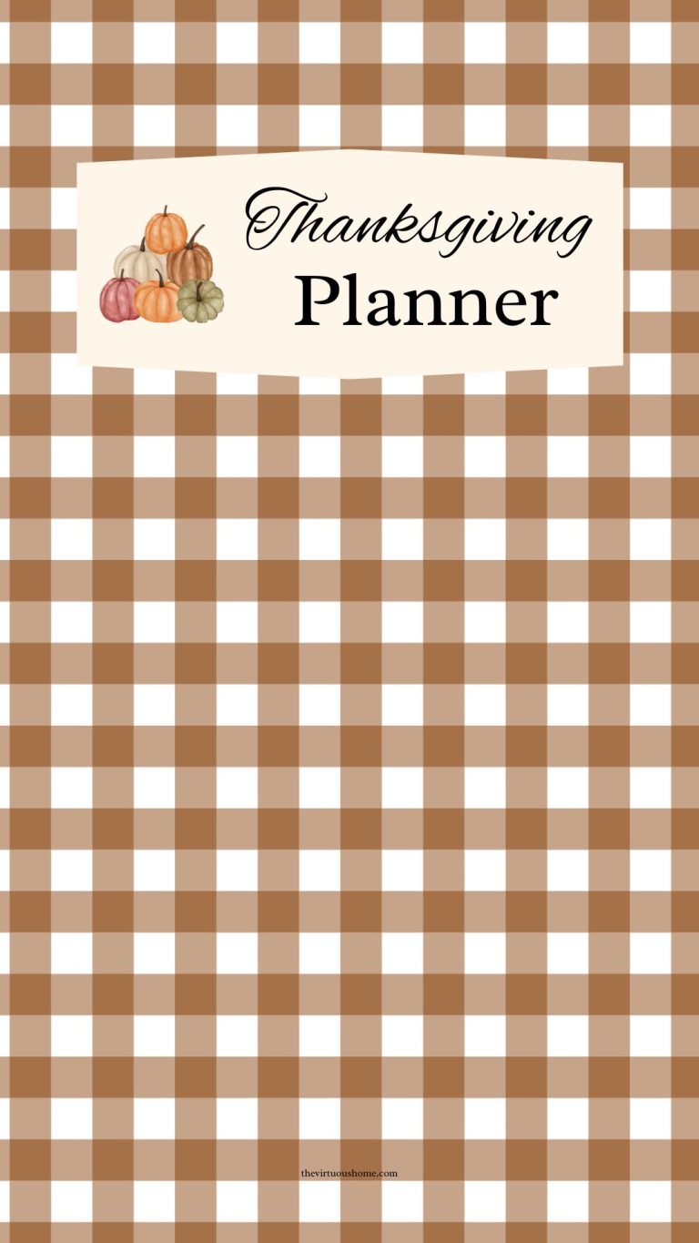 Thanksgiving Planner - The Virtuous Home