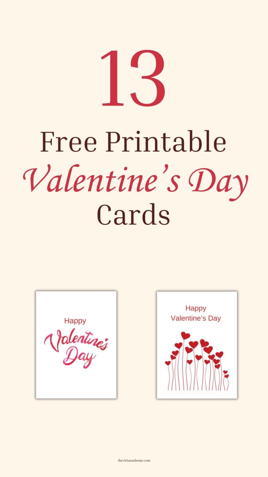 13 Free Printable Valentine’s Day Cards - The Virtuous Home