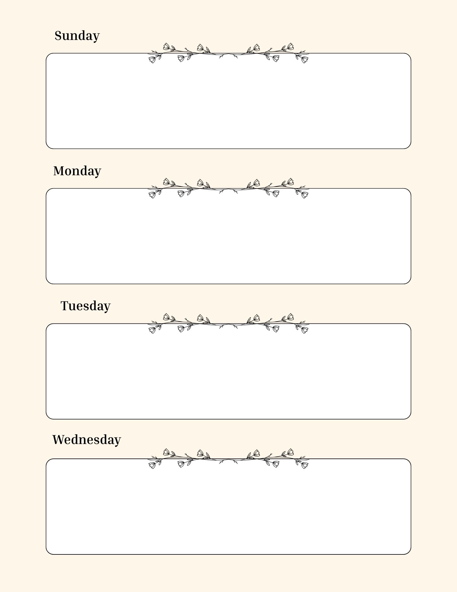 Weekly Routine Planner Free Printable - The Virtuous Home