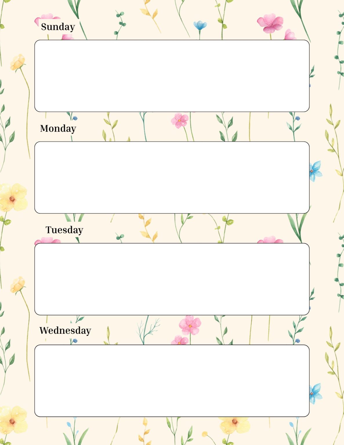 Weekly Routine Planner Free Printable - The Virtuous Home